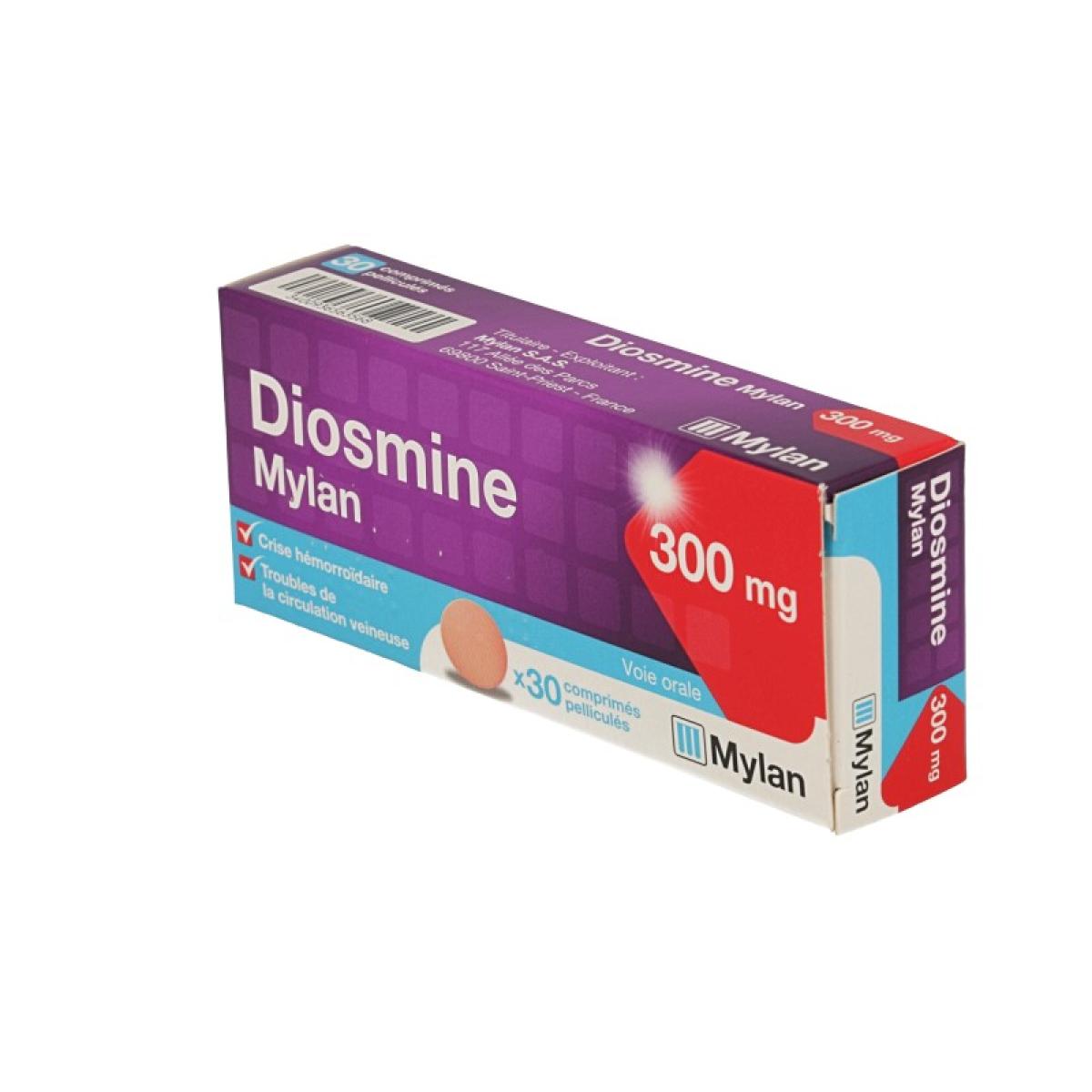 MYLAN-VIATRIS Diosmine 300mg boîte de 30 comprimés pelliculés ...