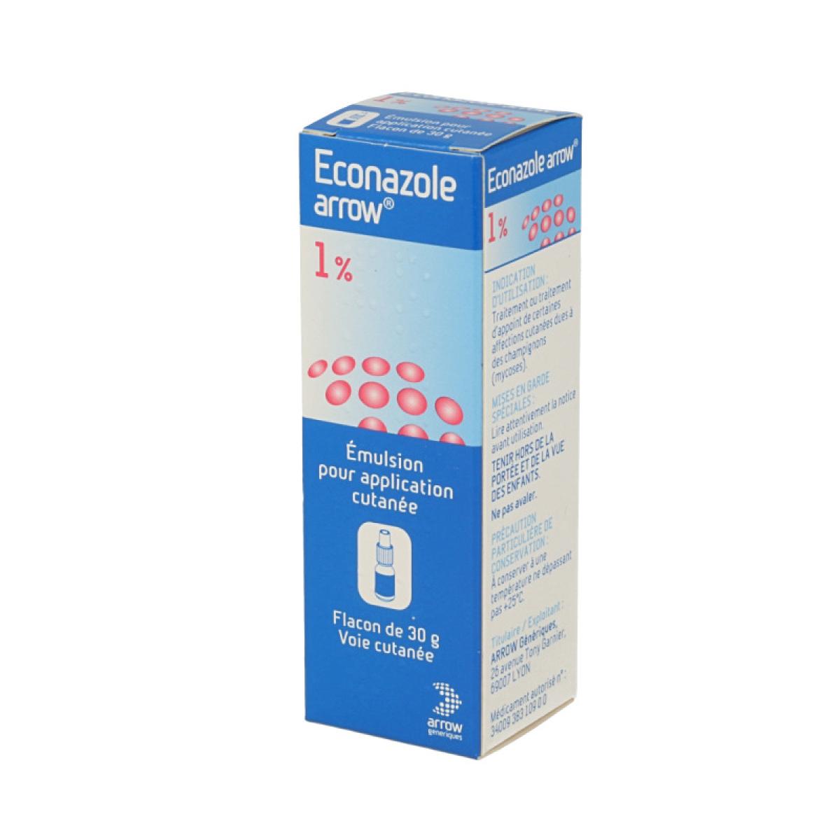 ARROW Econazole 1% émulsion pour application cutanée flacon de 30g ...