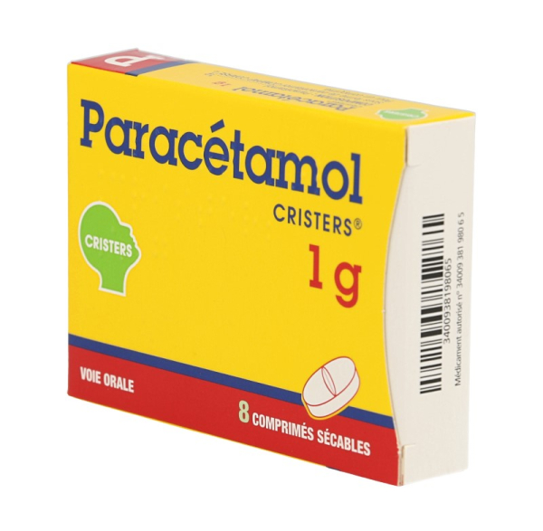CRISTERS Paracétamol 1g boîte de 8 comprimés sécables - Médicaments ...