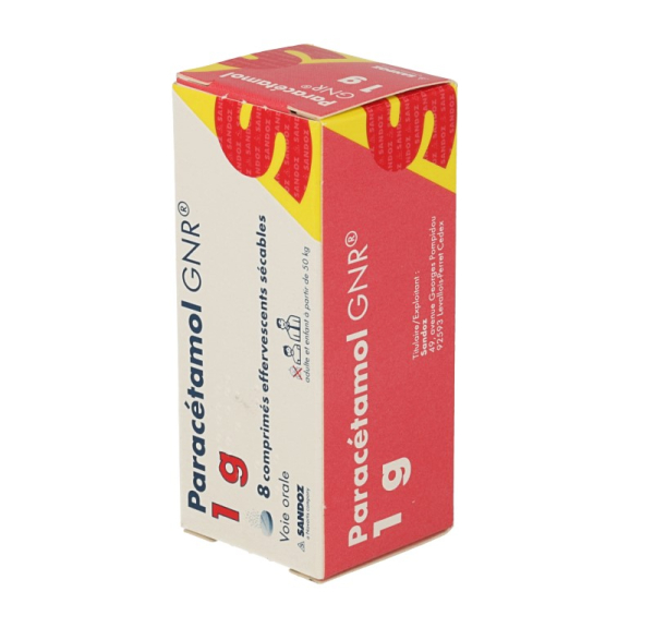 SANDOZ Paracétamol GNR 1g sécable 1 tube de 8 comprimés effervescents ...