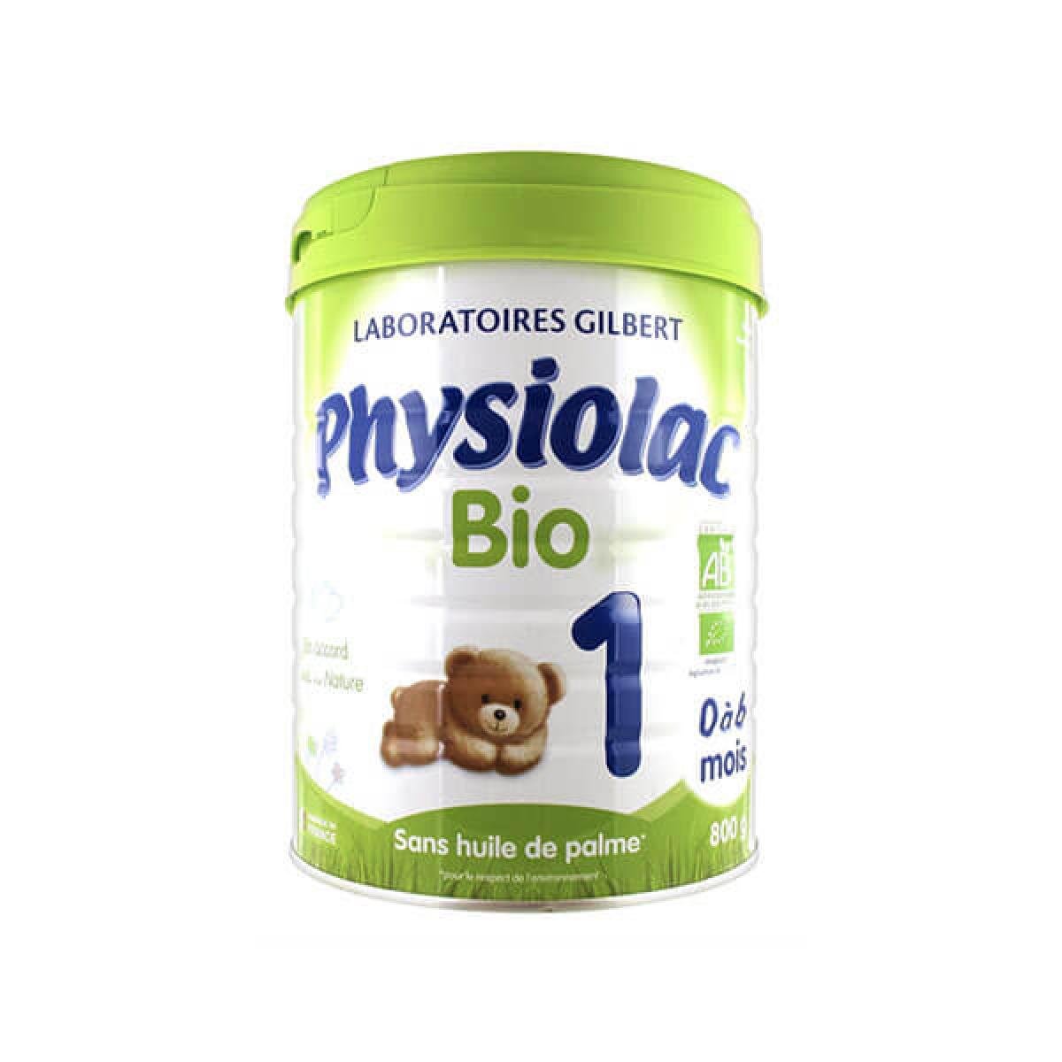 PHYSIOLAC Lait bio 1er âge 800 g - Parapharmacie - Pharmarket