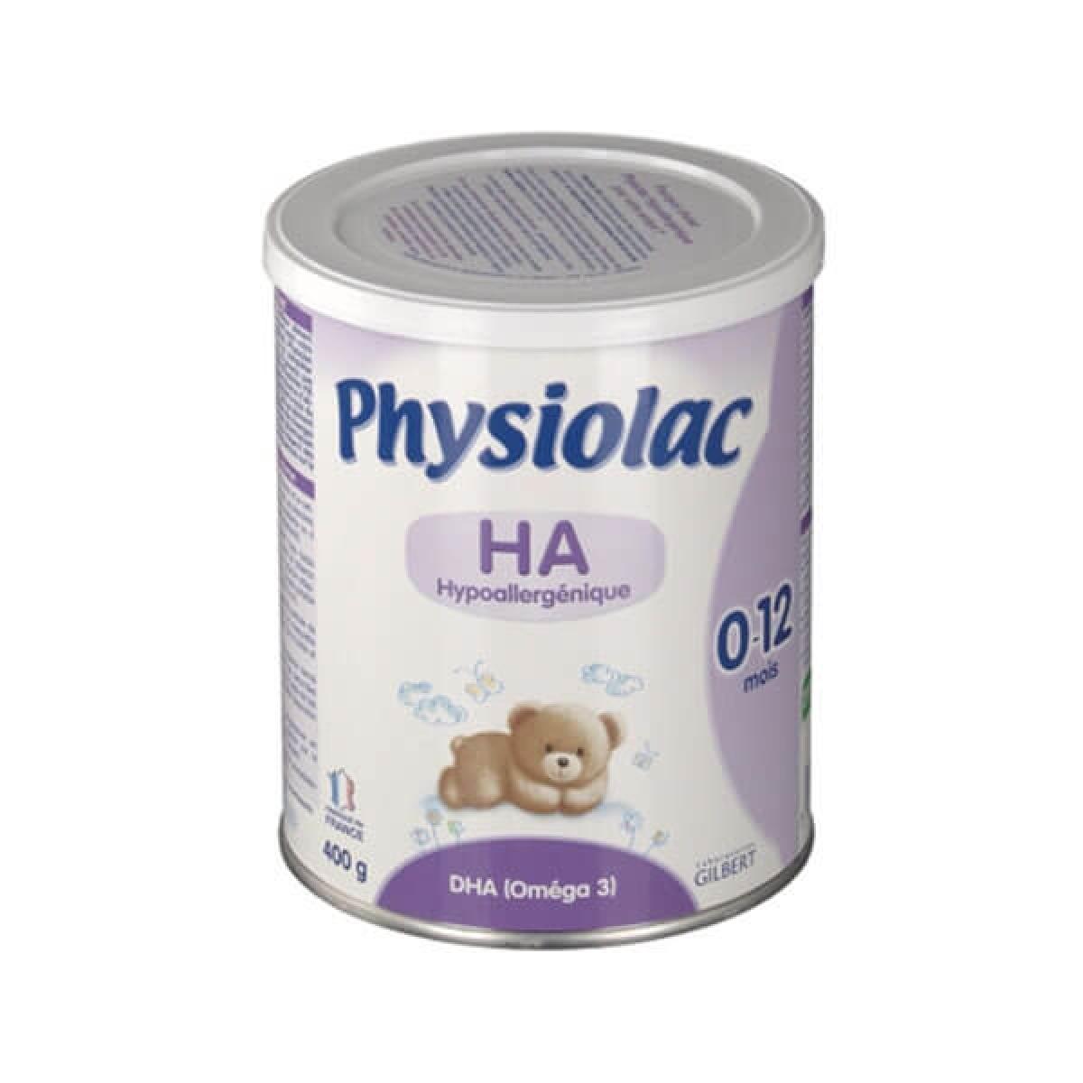 PHYSIOLAC Lait HA hypoallergénique 0 à 12 mois 400 g - Parapharmacie ...