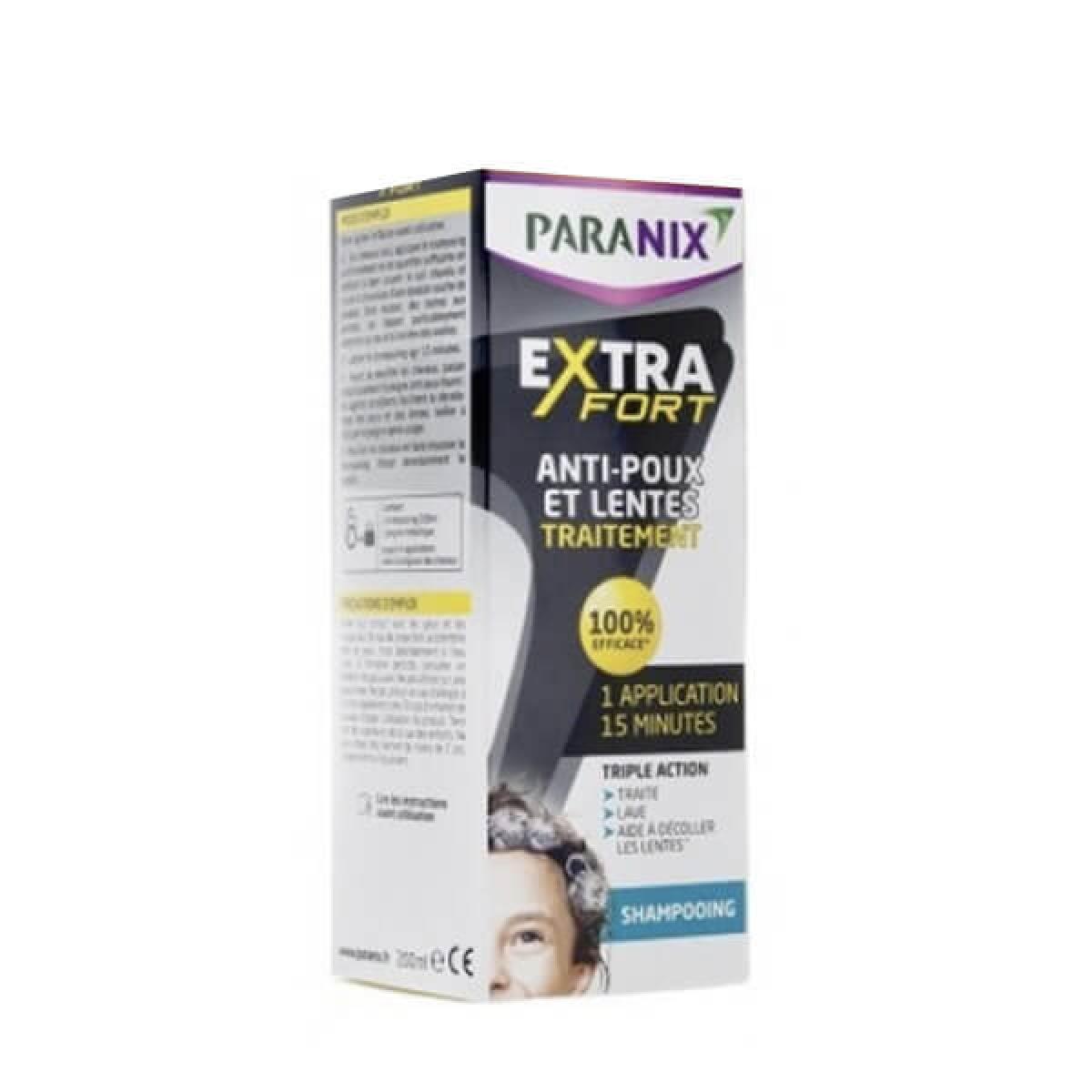 PARANIX Extra fort anti-poux et lentes traitement shampooing 200ml ...