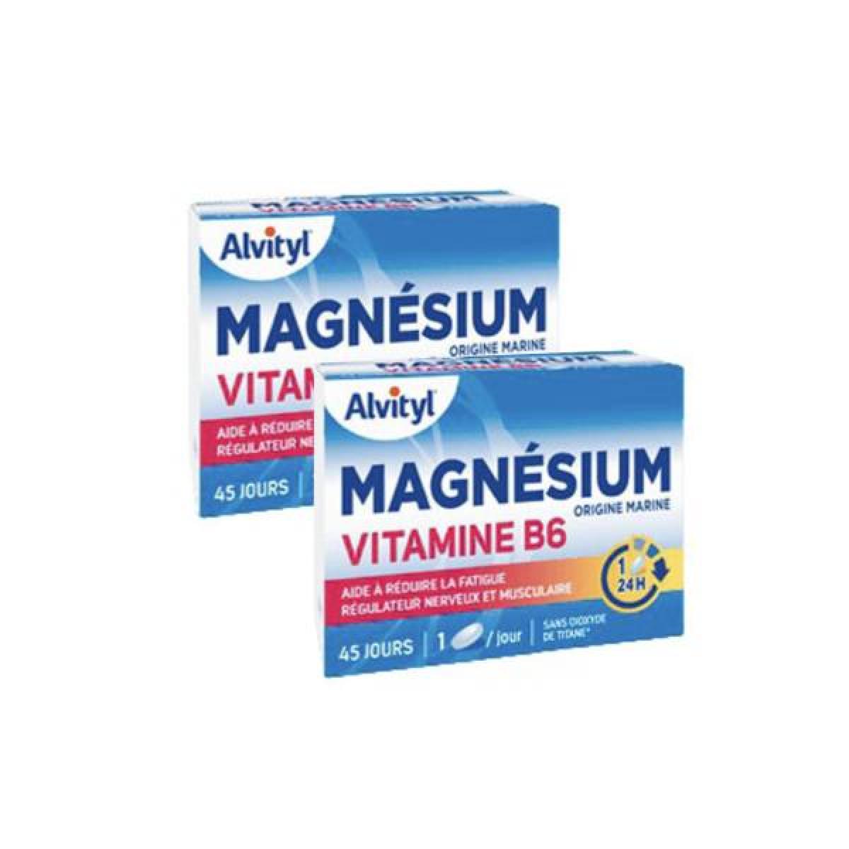 ALVITYL Alvityl magnésium vitamine B6 lot de 2x45 comprimés - Parapharmacie - Pharmarket