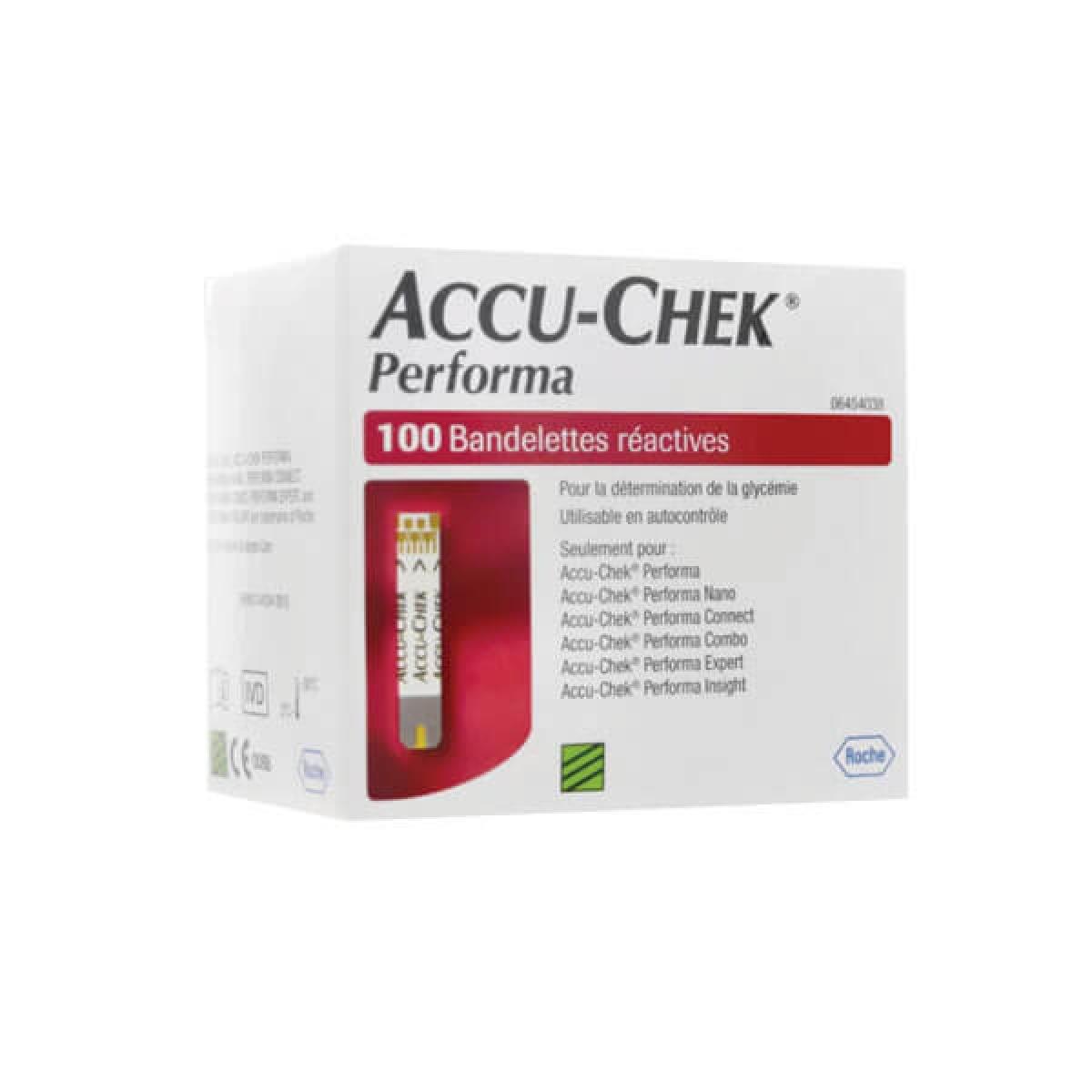 ACCU CHECK Performa 100 bandelettes réactives - Parapharmacie - Pharmarket