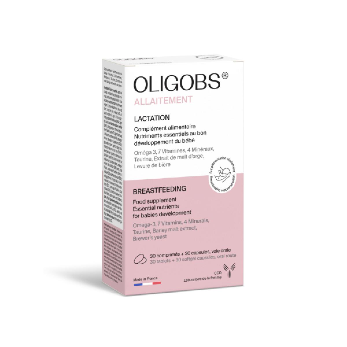 C.C.D Oligobs allaitement 30 comprimés + 30 capsules - Parapharmacie ...