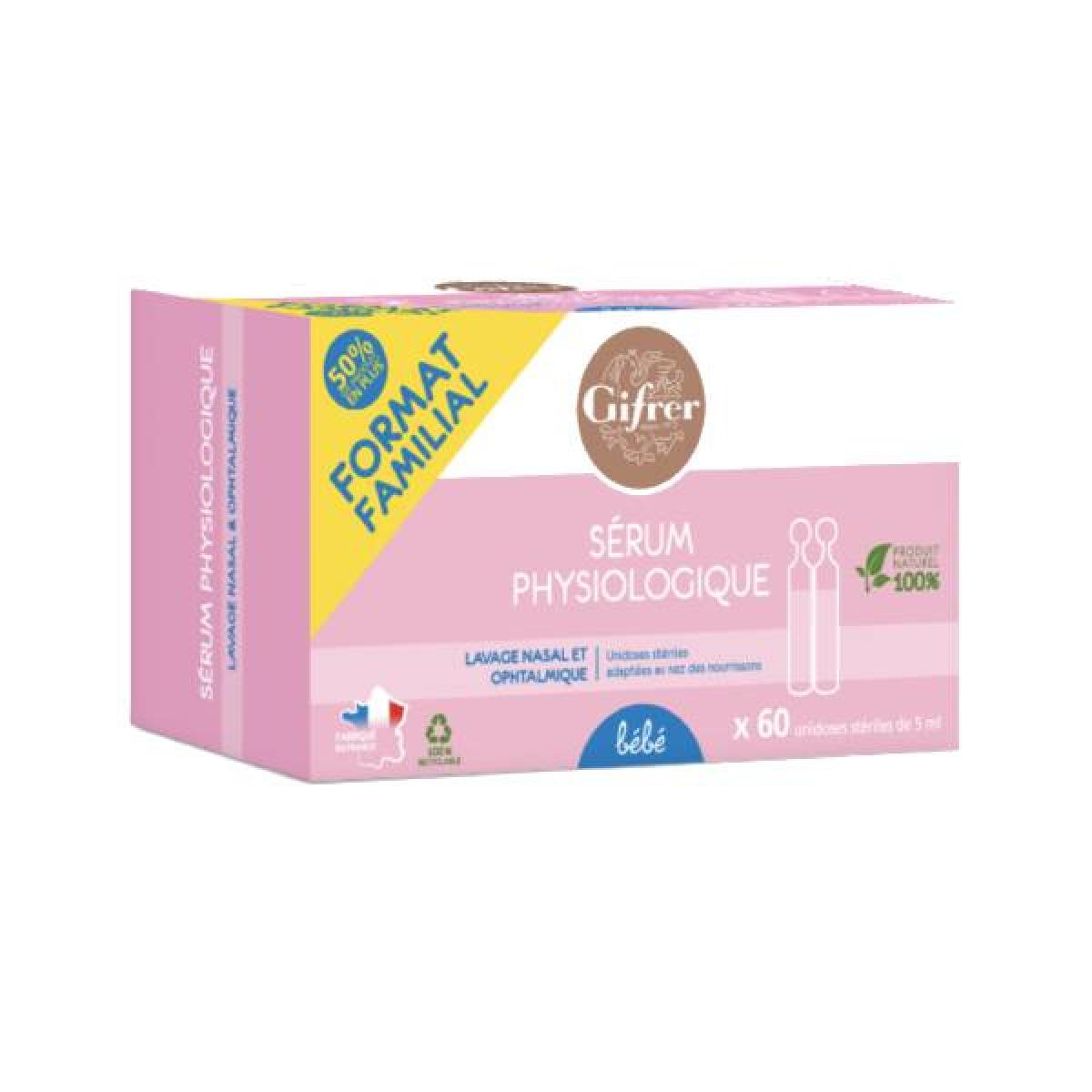 GIFRER Sérum physiologique 60x5ml - Parapharmacie - Pharmarket