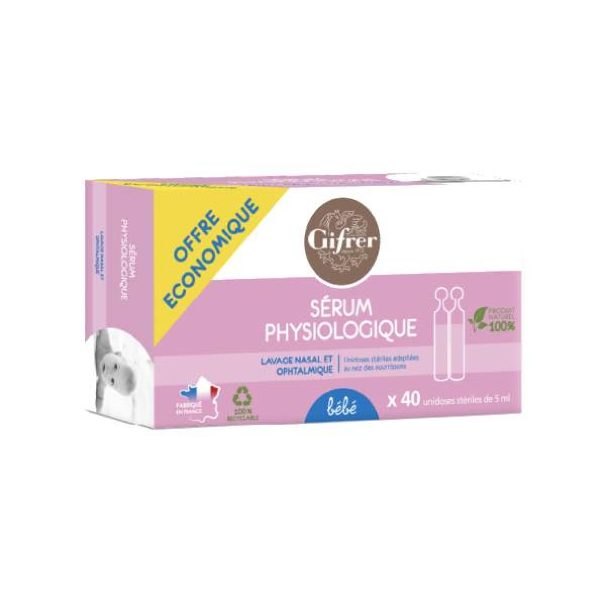 GIFRER Sérum physiologique 40x5ml - Parapharmacie - Pharmarket