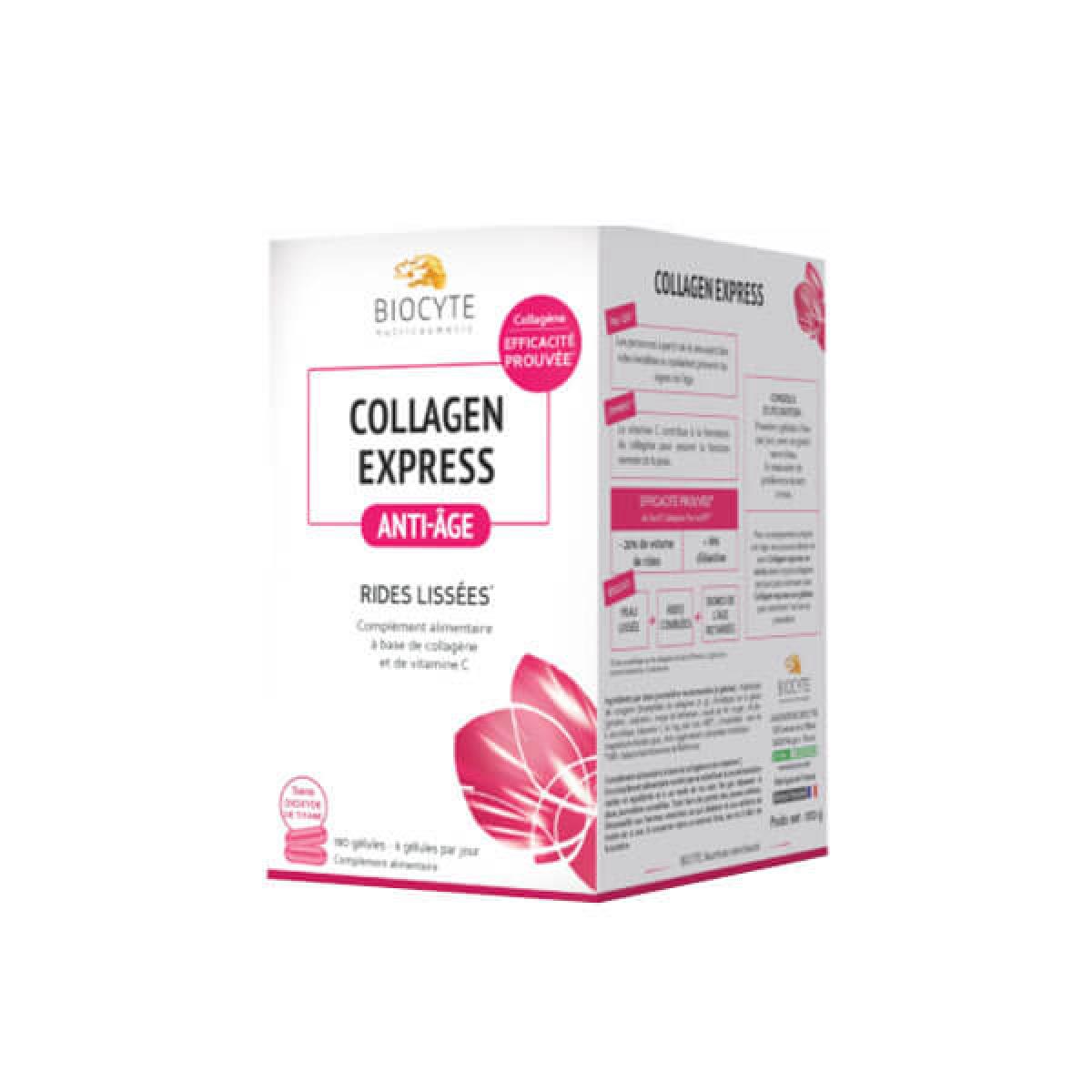BIOCYTE Collagen express anti-âge 180 gélules - Parapharmacie - Pharmarket
