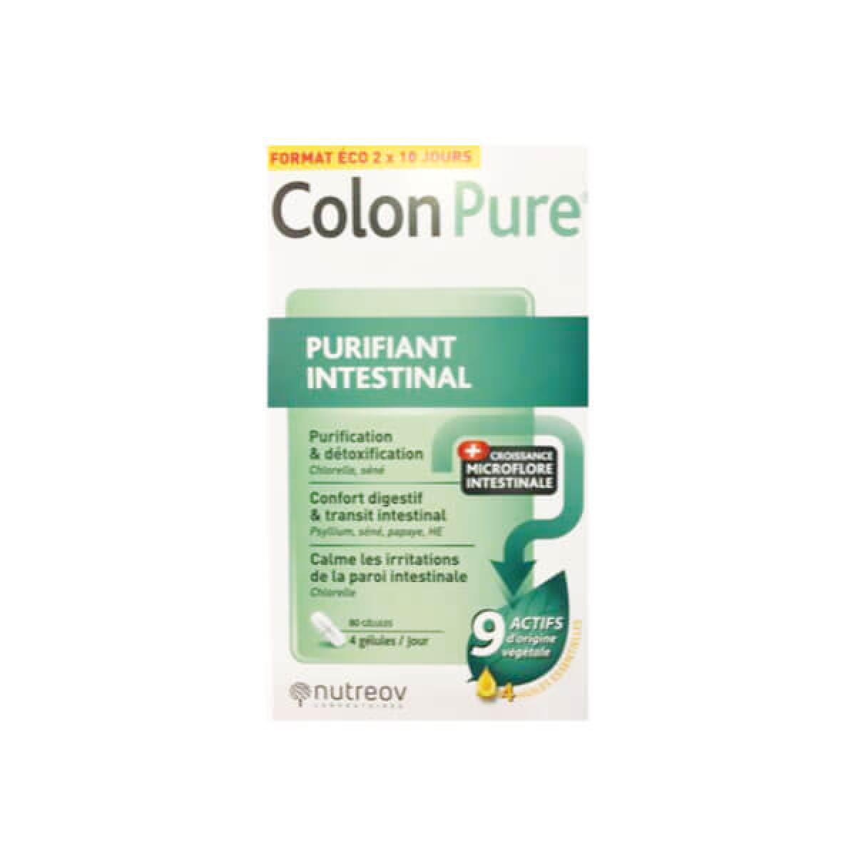 NUTREOV Colon pure purifiant intestinal 80 gélules - Parapharmacie ...