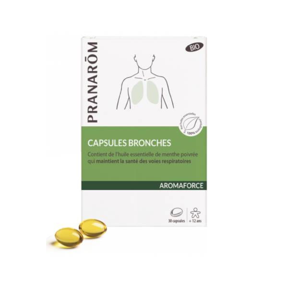 PRANAROM Aromaforce bronches bio 30 capsules - Parapharmacie - Pharmarket