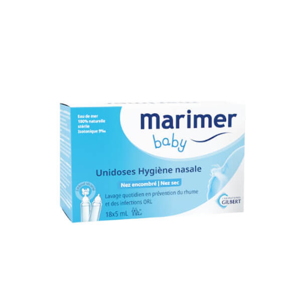 GILBERT Marimer baby hygiène nasale 18 unidoses - Parapharmacie ...