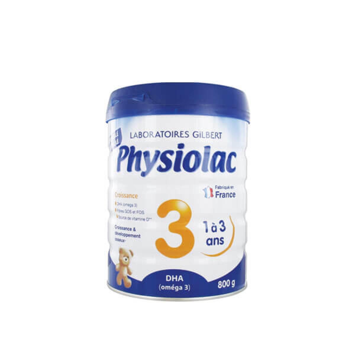 PHYSIOLAC Lait de croissance 3ème âge 1 à 3 ans 800g - Parapharmacie ...