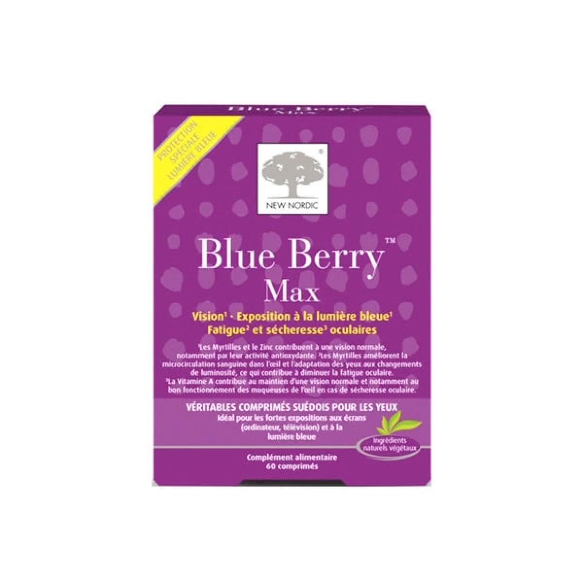 NEW NORDIC Blue berry max 60 comprimes - Parapharmacie - Pharmarket