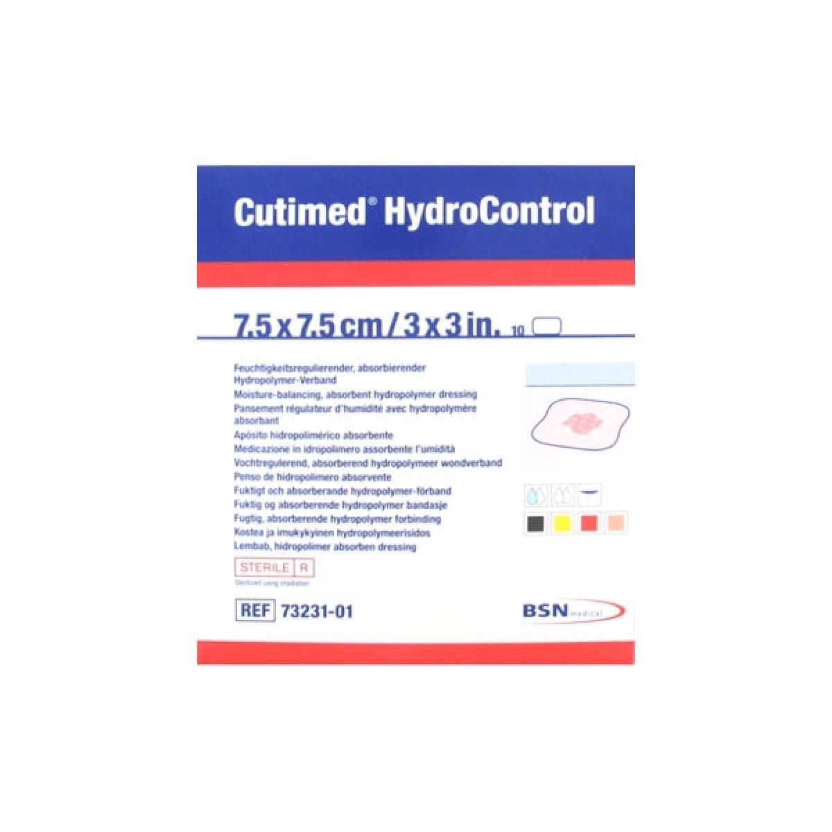 BSN MEDICAL Cutimed hydroControl 10 pansements 7,5cmx7,5cm ...
