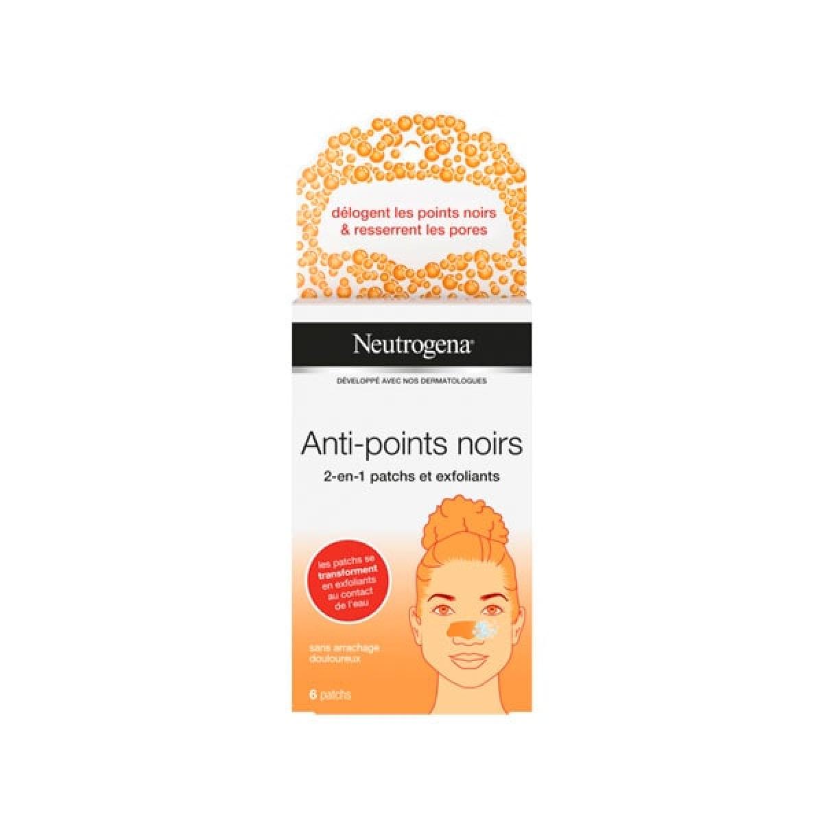 NEUTROGENA Anti-points noirs 2-en-1 6 patchs et exfoliants ...