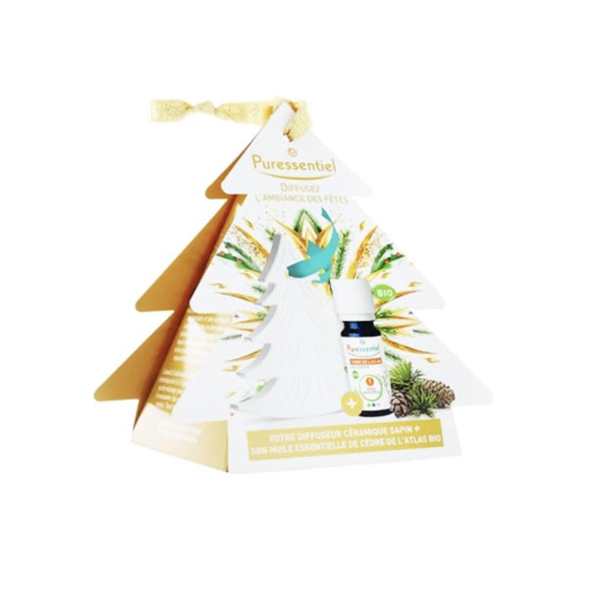 PURESSENTIEL Coffret diffuseur céramique sapin cèdre de l'atlas bio ...