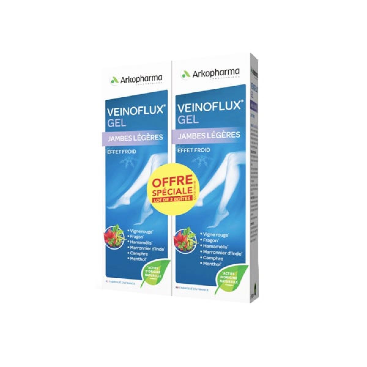 ARKOPHARMA Veinoflux gel effet froid lot 2x150ml - Parapharmacie ...