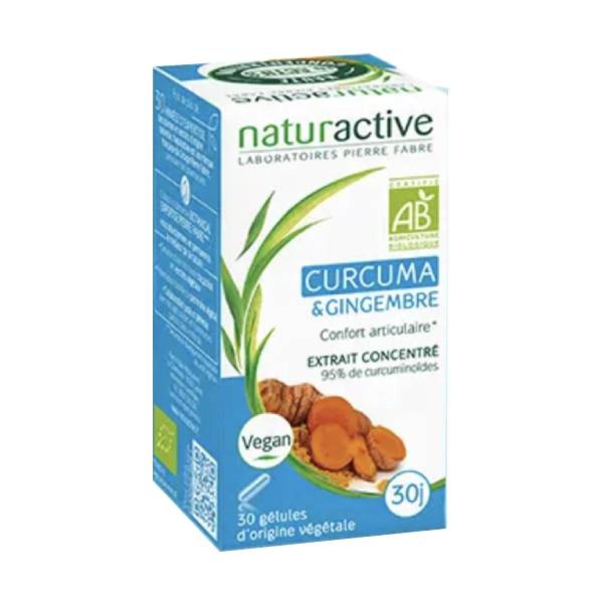 NATURACTIVE Curcuma et gingembre bio 30 gélules - Parapharmacie ...