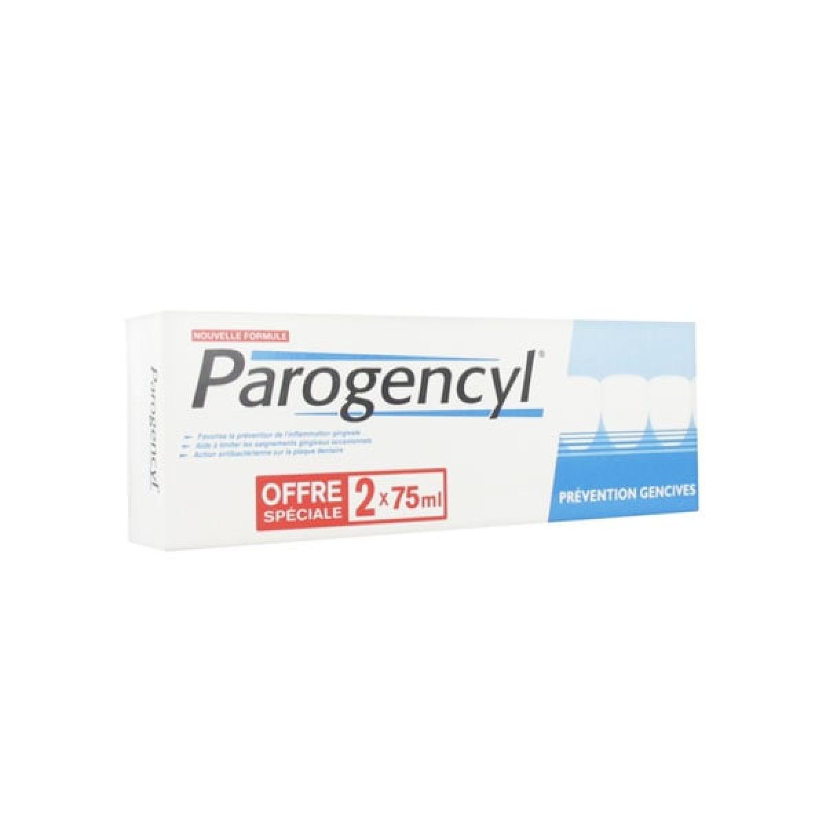PAROGENCYL Dentifrice prévention gencives lot 2x75ml - Parapharmacie ...