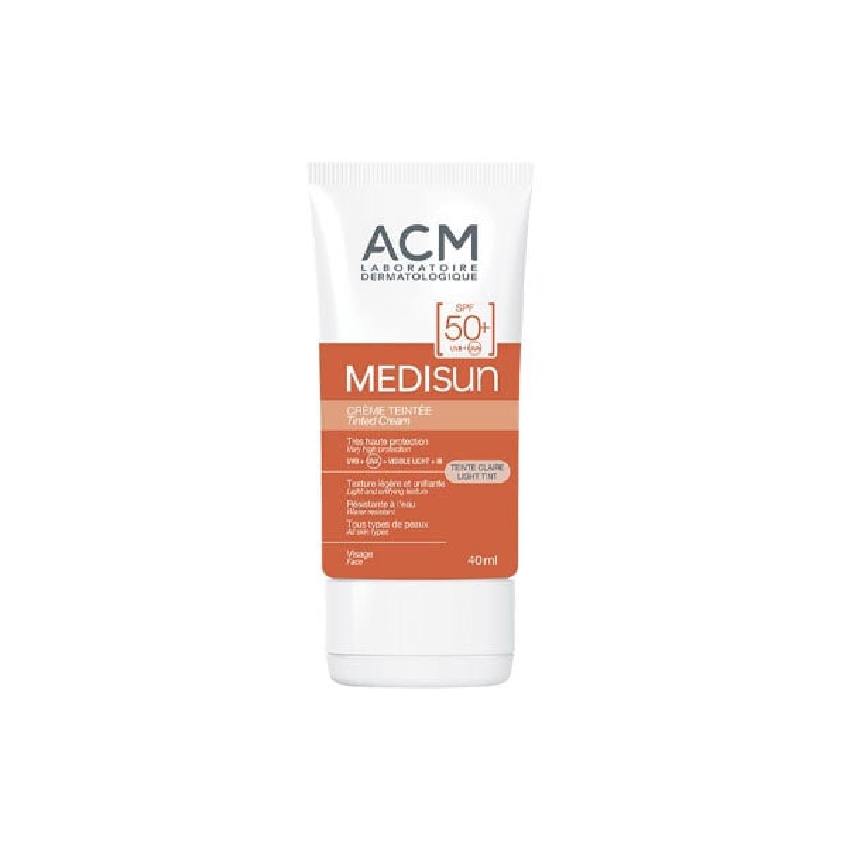 ACM Medisun crème teintée SPF 50+ teinte claire 40ml - Parapharmacie ...