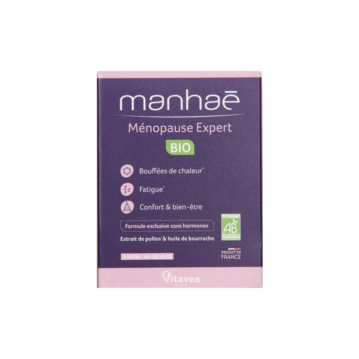NUTRISANTÉ Manhaé ménopause expert bio 60 gélules - Parapharmacie ...
