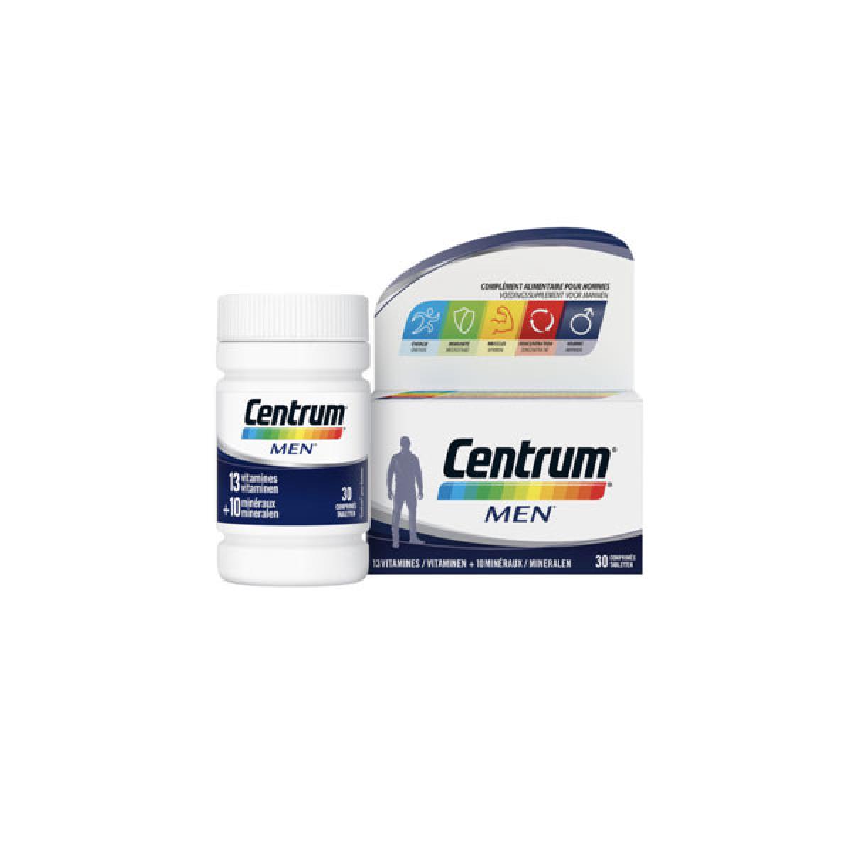 PFIZER Centrum men 30 comprimés - Parapharmacie - Pharmarket