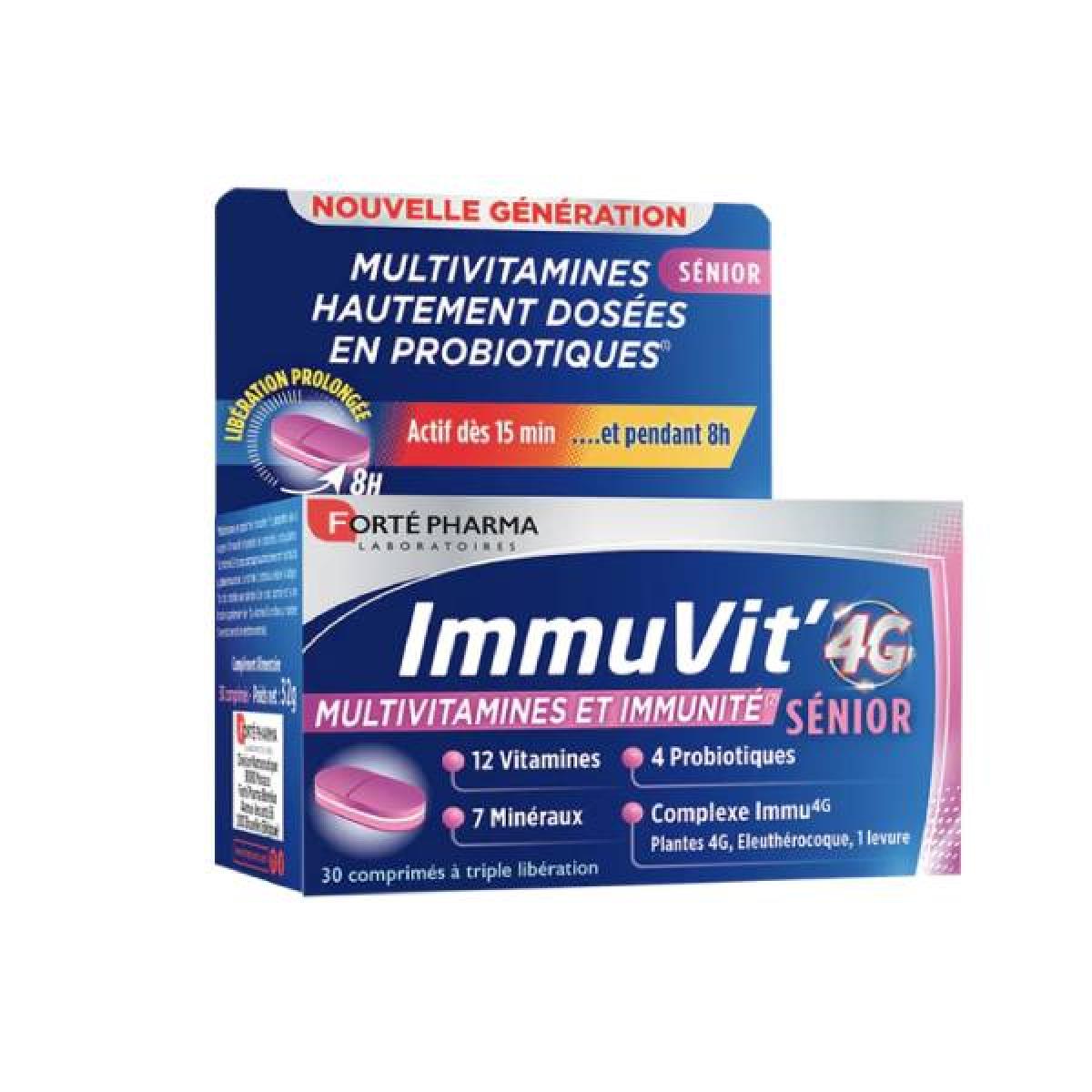 FORTÉ PHARMA ImmuVit'4G senior 30 comprimés - Parapharmacie - Pharmarket