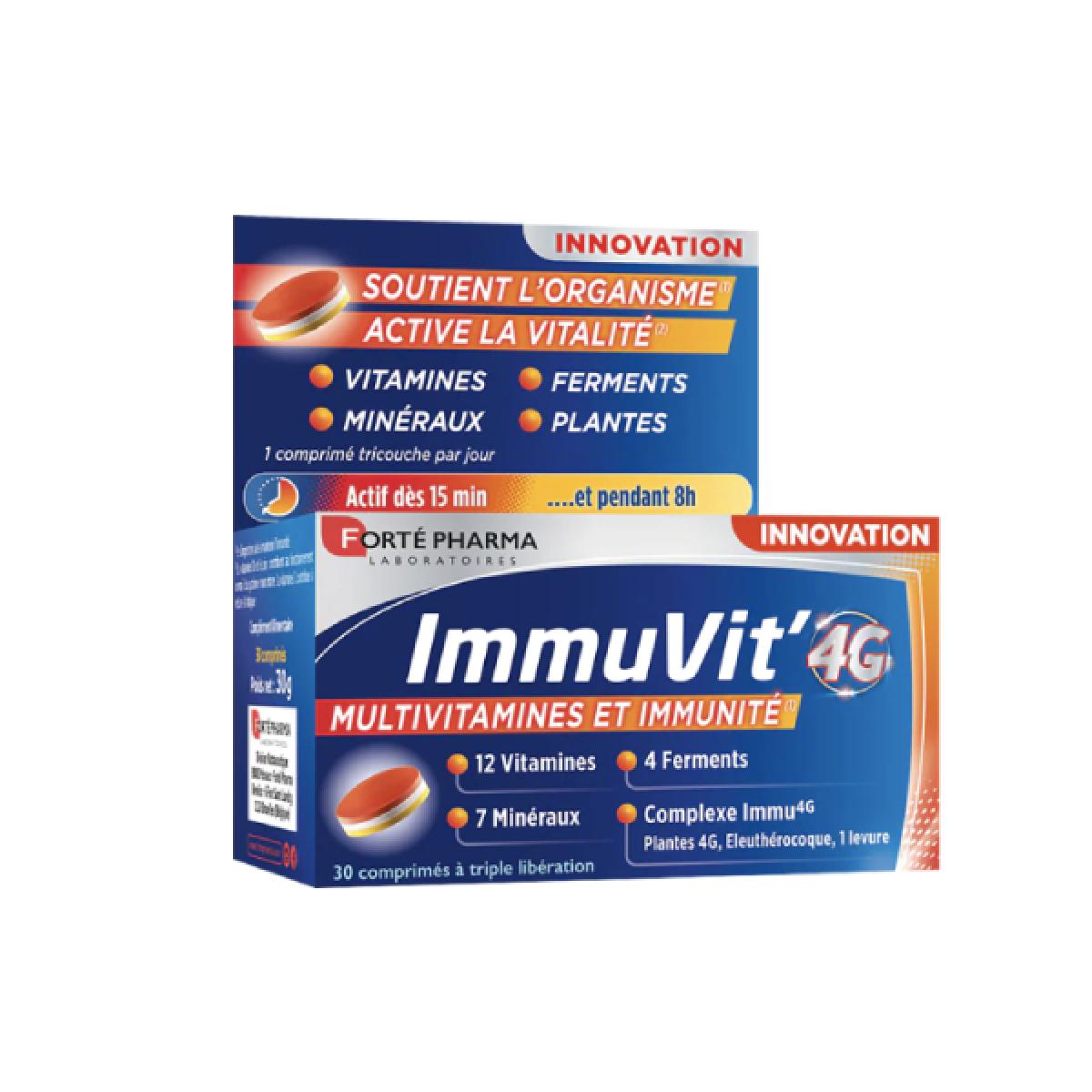 FORTÉ PHARMA ImmuVit'4G 30 comprimés - Parapharmacie - Pharmarket