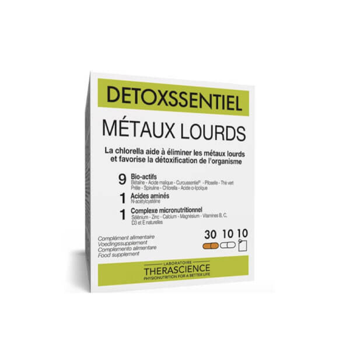 THERASCIENCE Detoxssentiel métaux lourds 30 + 10 gélules + 10 sachets ...