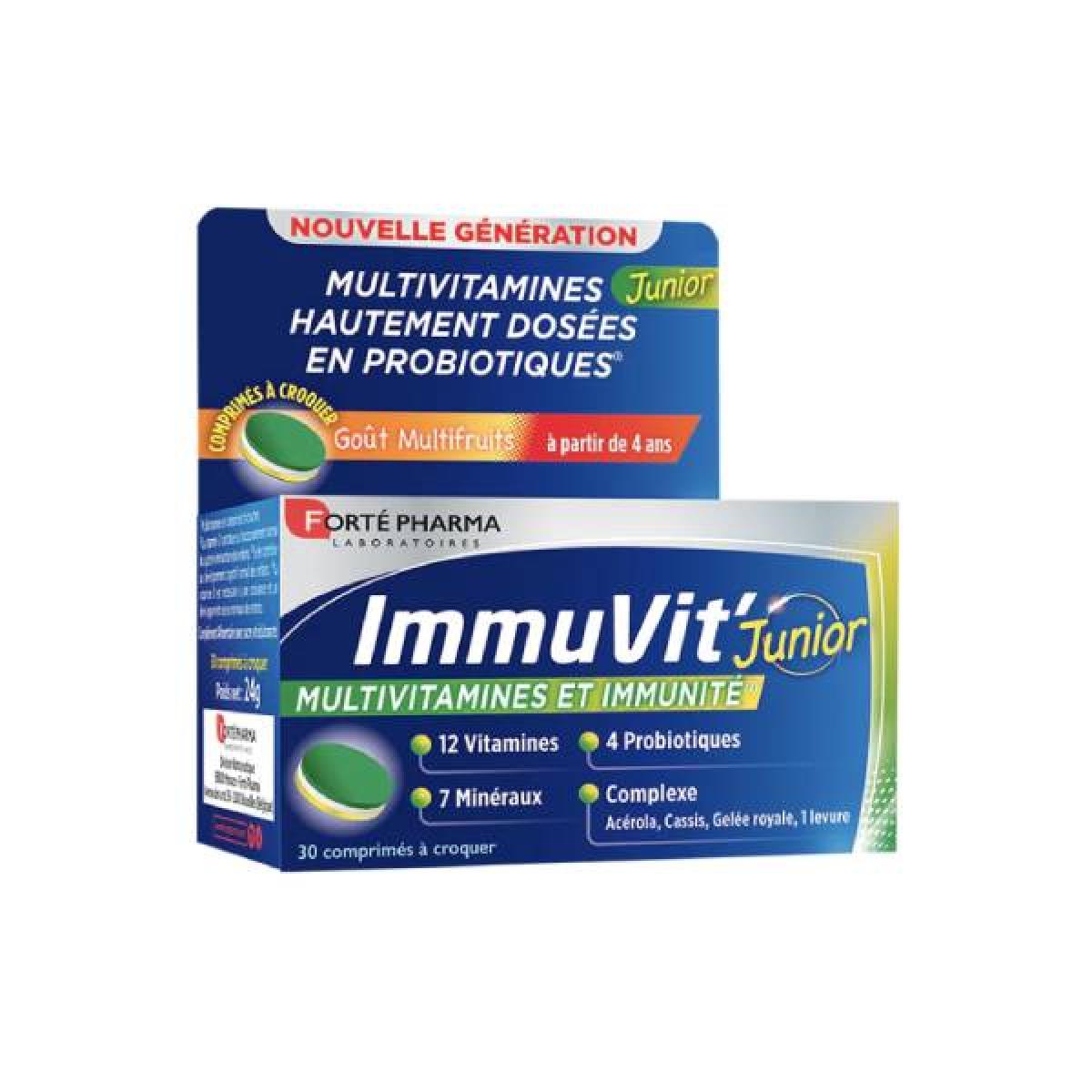 FORTÉ PHARMA ImmuVit'4G junior 30 comprimés - Parapharmacie - Pharmarket