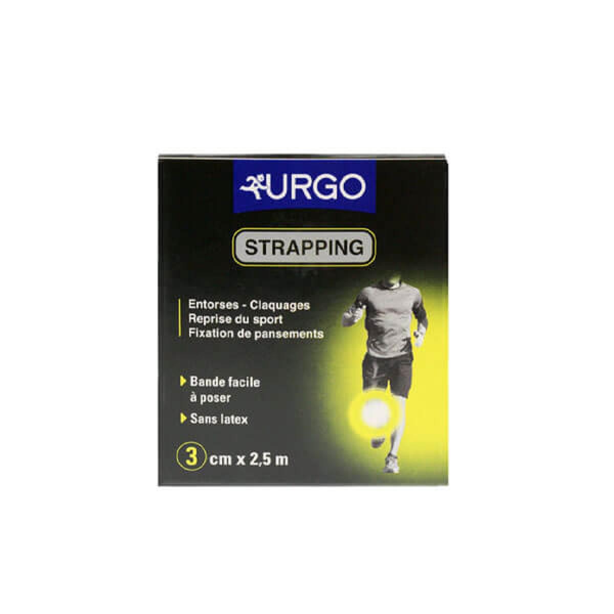 URGO Strapping bande adhésive de contention 2,5mx3cm - Parapharmacie ...
