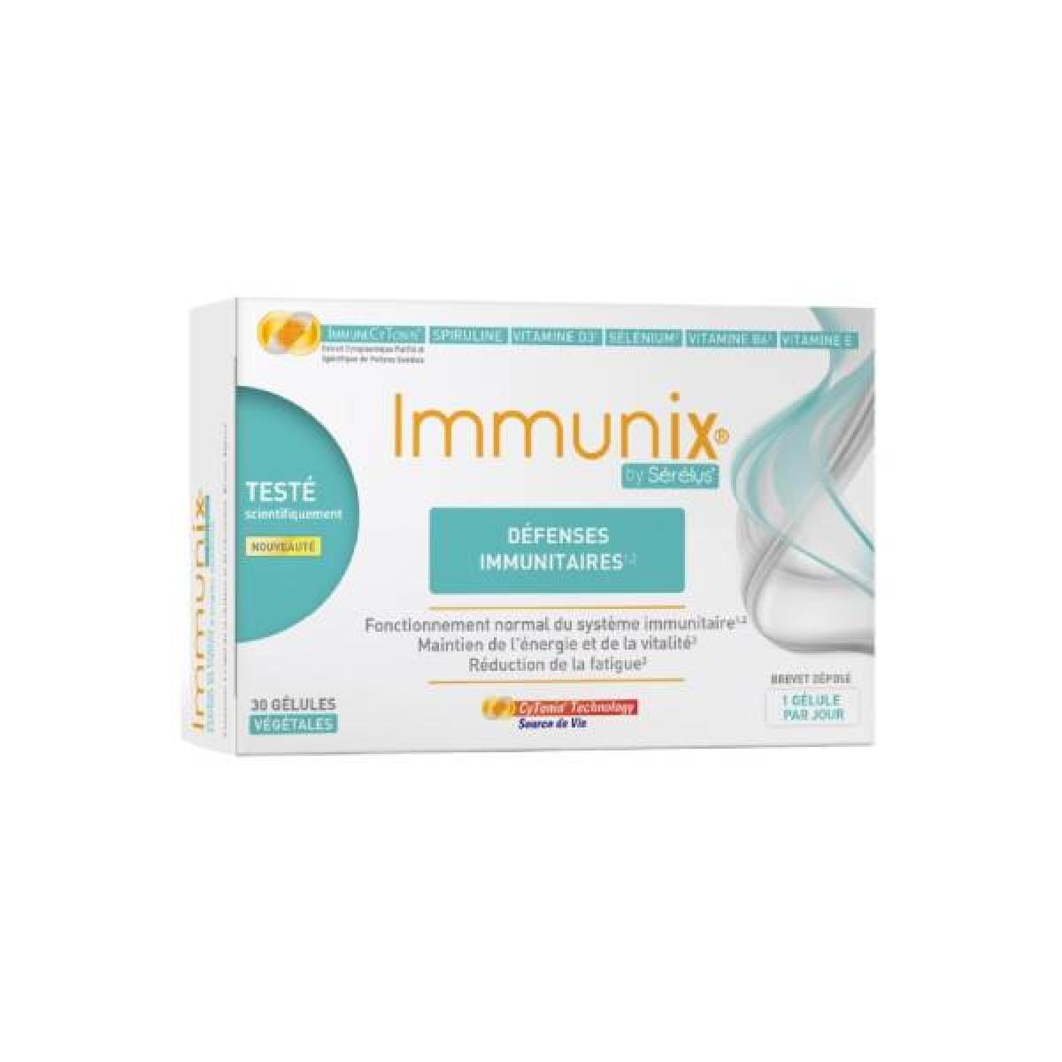 SÉRÉLYS PHARMA Immunix 30 gélules végétales - Parapharmacie - Pharmarket
