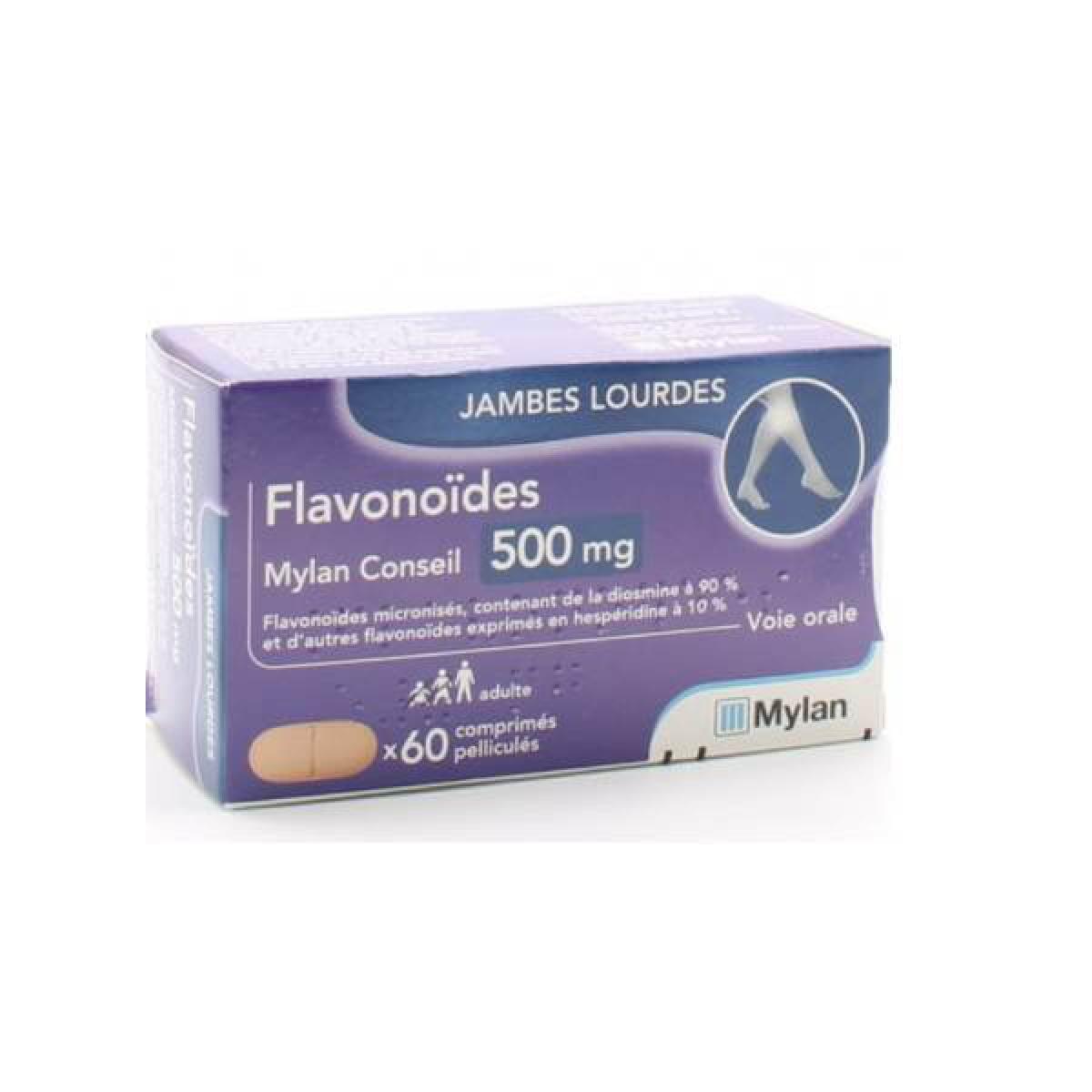 MYLAN-VIATRIS Flavonoïdes 500mg 60 comprimés - Médicaments - Pharmarket