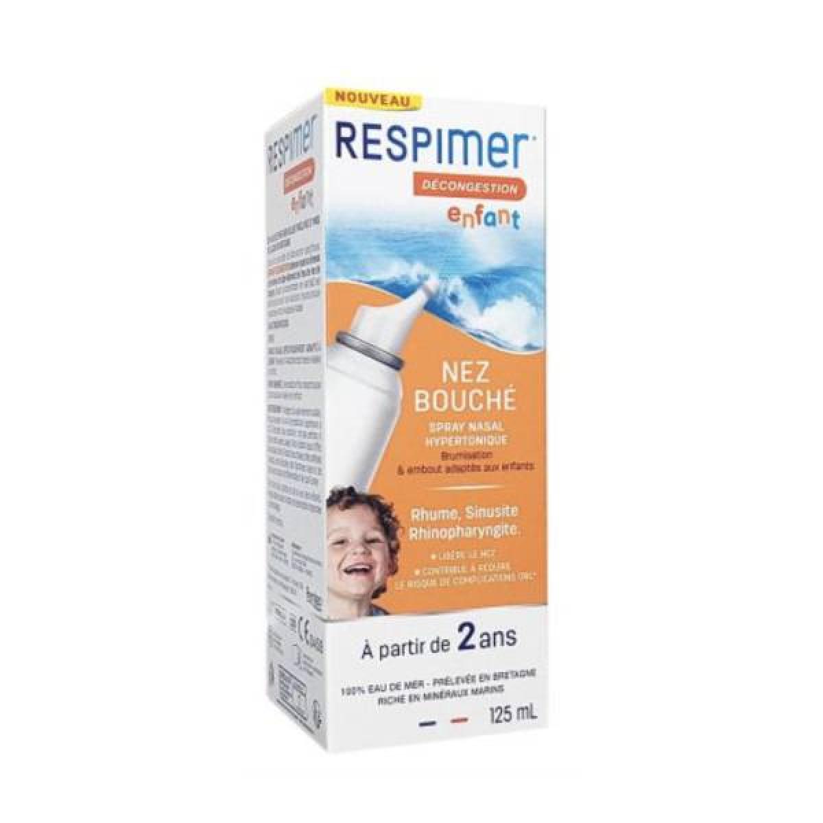 LABORATOIRE DE LA MER Respimer spray nasal hypertonique enfant 125ml ...