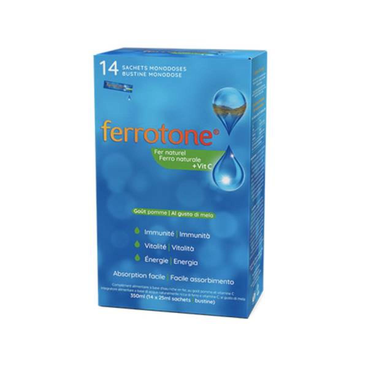 FERROTONE Fer naturel + vitamine C 14 sachets - Parapharmacie - Pharmarket
