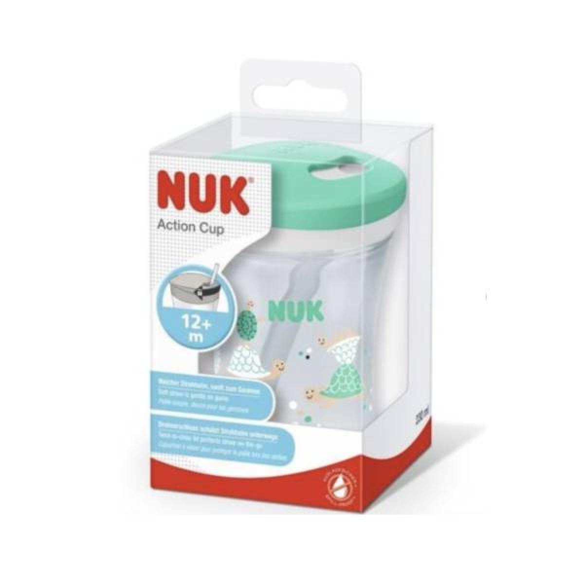 NUK Action cup paille silicone mixte 12 mois et + 230ml - Parapharmacie ...