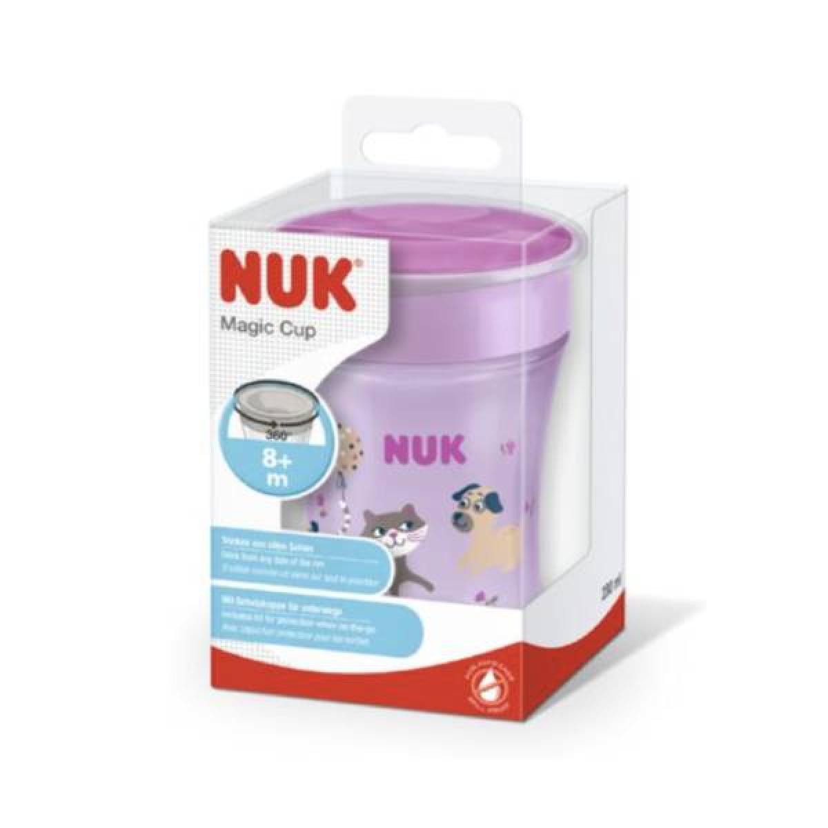 NUK Tasse magic cup 360° silicone rose 8 mois et + 230ml ...