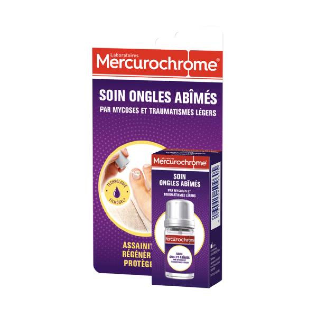 MERCUROCHROME Soin ongles abîmés par mycoses et traumatismes 3,3ml ...