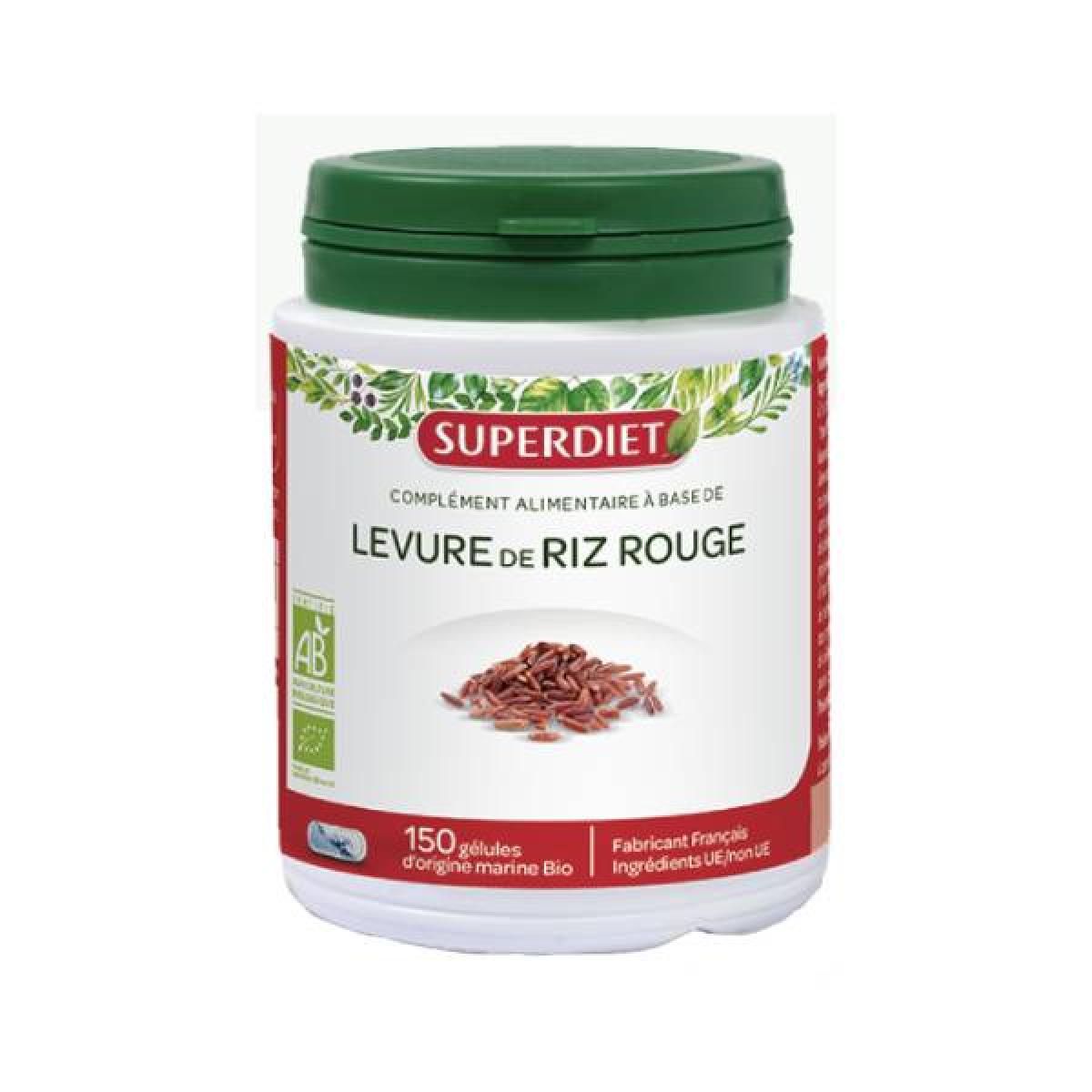 SUPER DIET Levure de riz rouge bio 150 gélules - Parapharmacie - Pharmarket