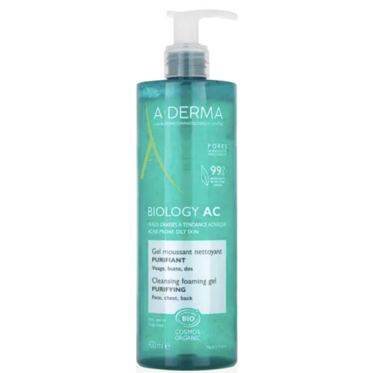 A-DERMA Biology AC gel moussant nettoyant purifiant 400ml ...