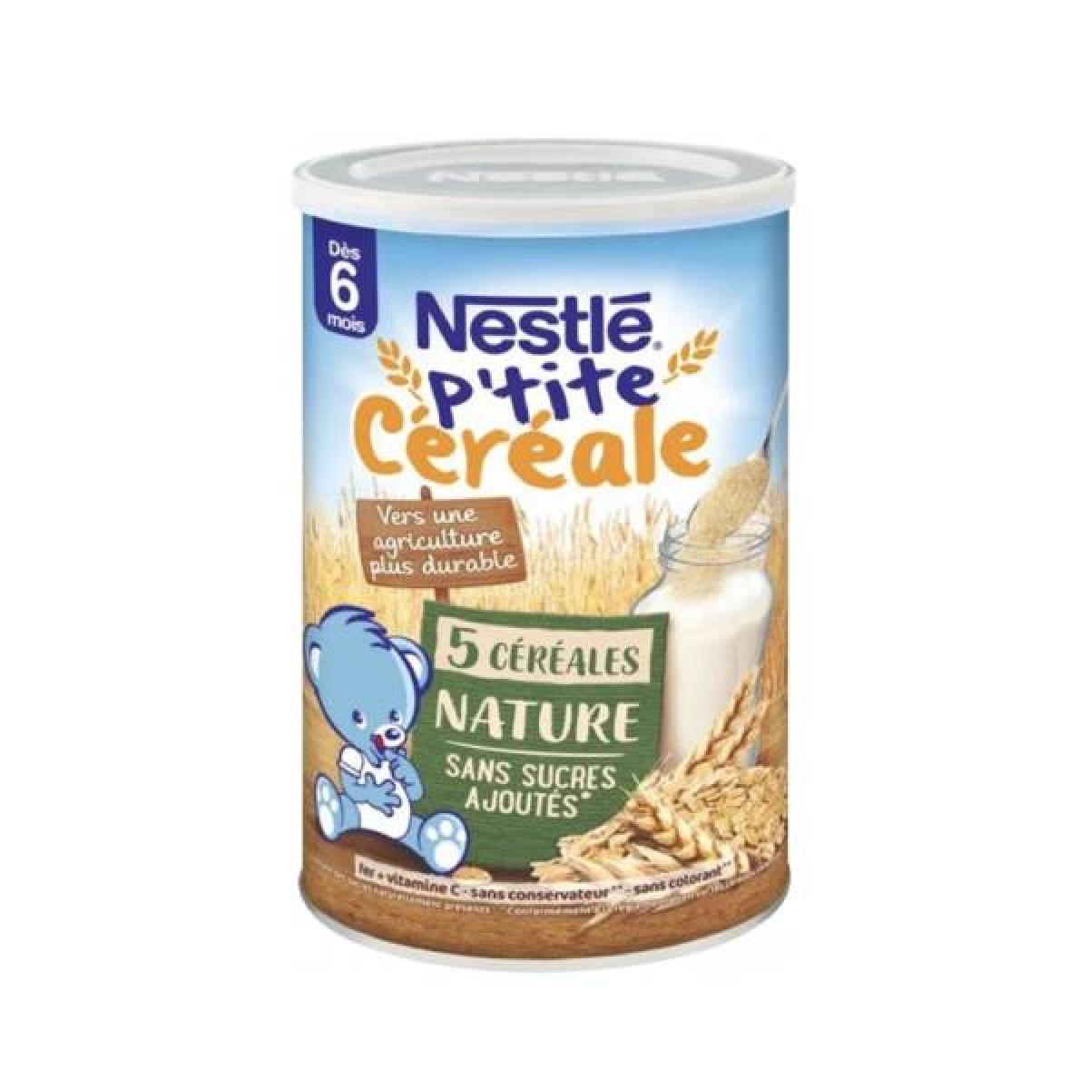 NESTLÉ HEALTH SCIENCE P'tite céréale dès 6 mois 5 céréales nature 415g ...