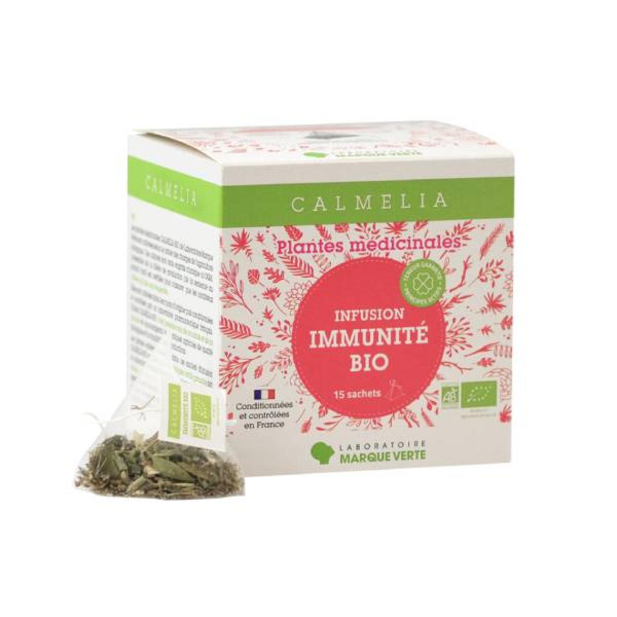 MARQUE VERTE Calmelia infusion immunité bio 15 infusettes ...