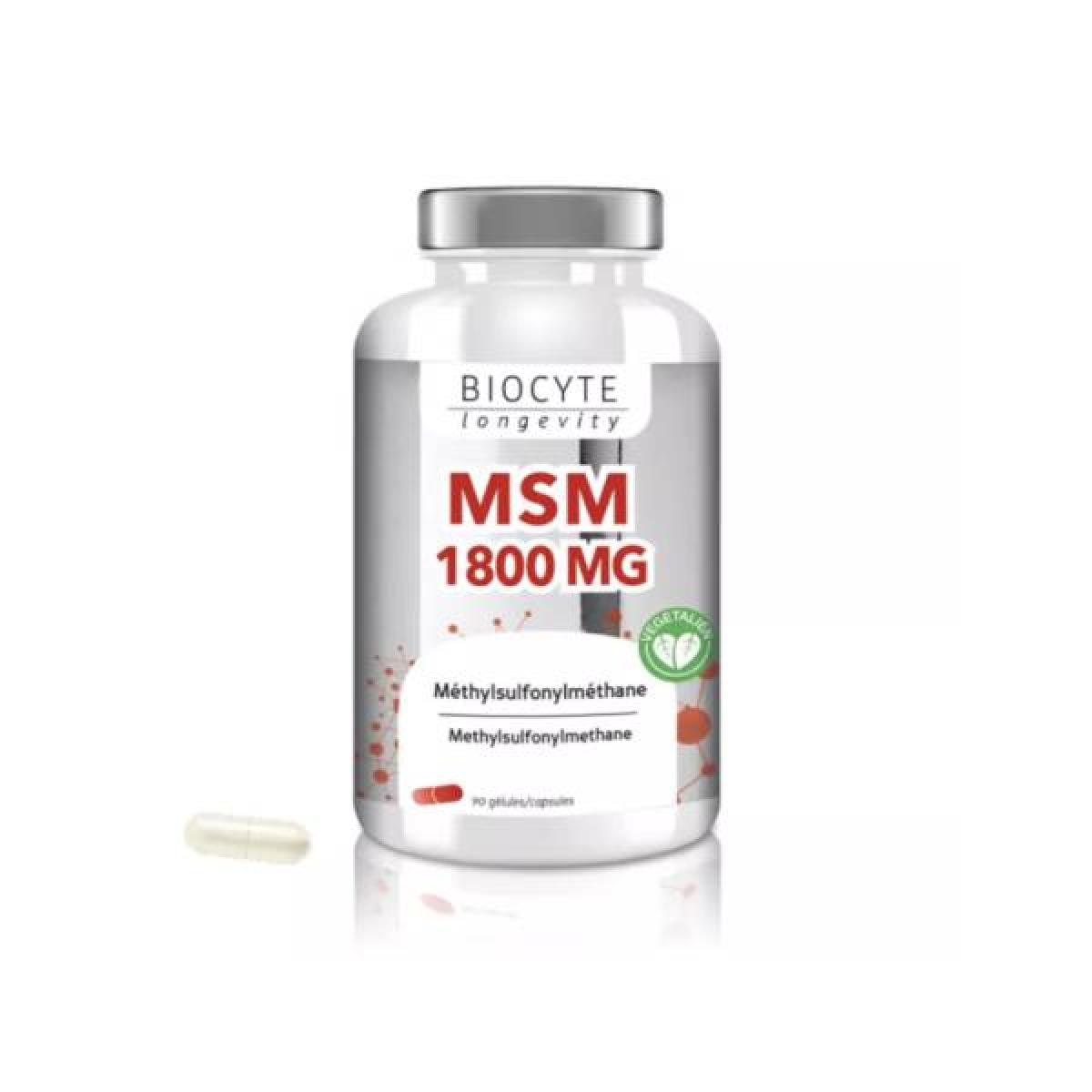 BIOCYTE MSM 1800mg 90 gélules - Parapharmacie - Pharmarket