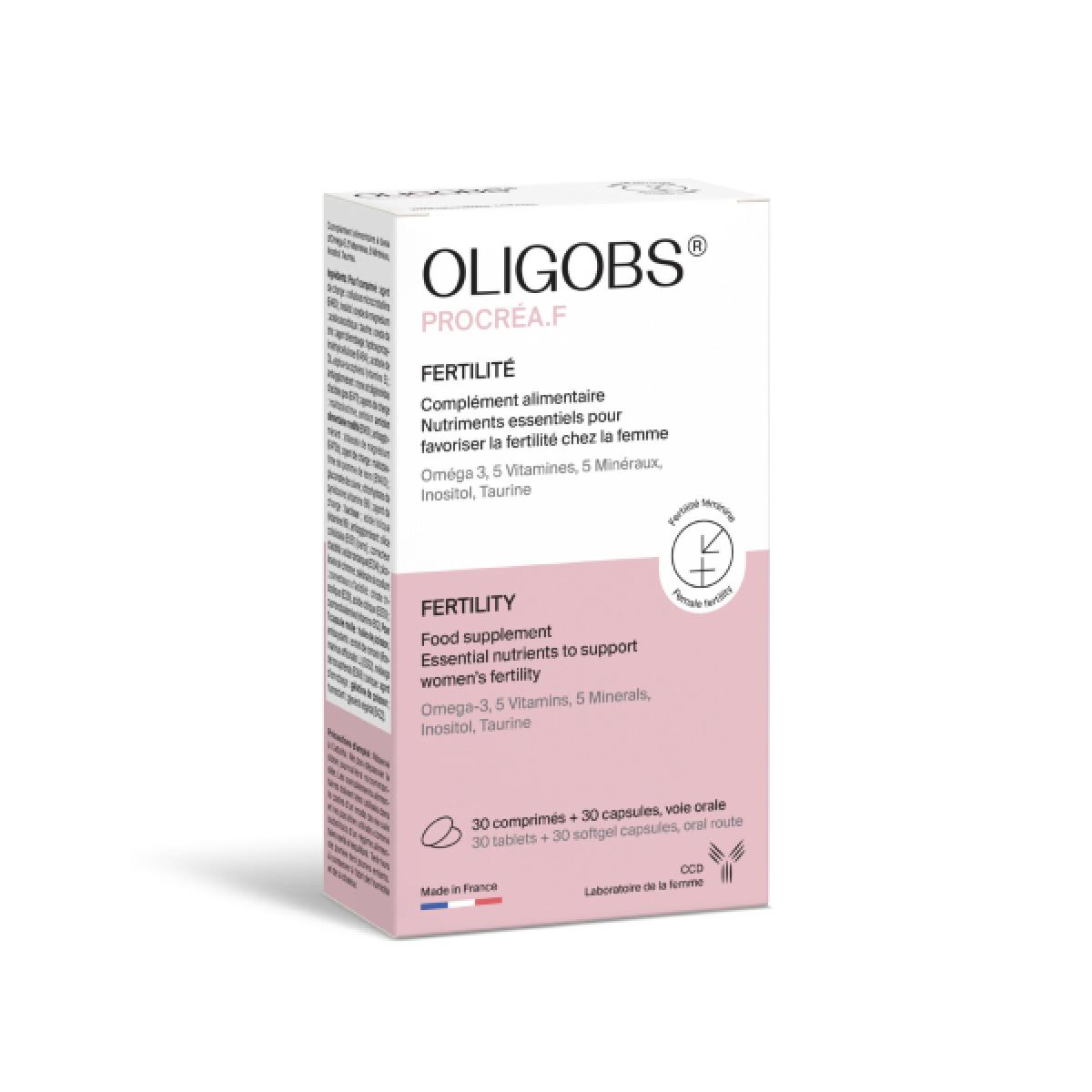 C.C.D Oligobs procréa.F 30 comprimés + 30 capsules - Parapharmacie ...