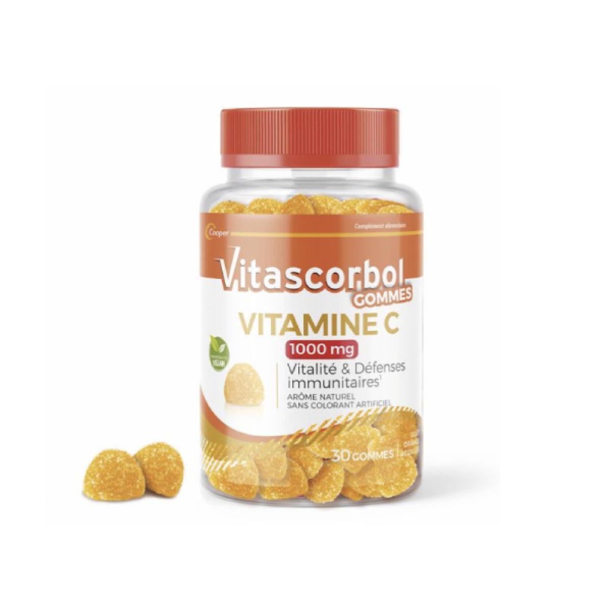 COOPER Vitascorbol Vitamine C 1000mg 30 gommes - Parapharmacie - Pharmarket