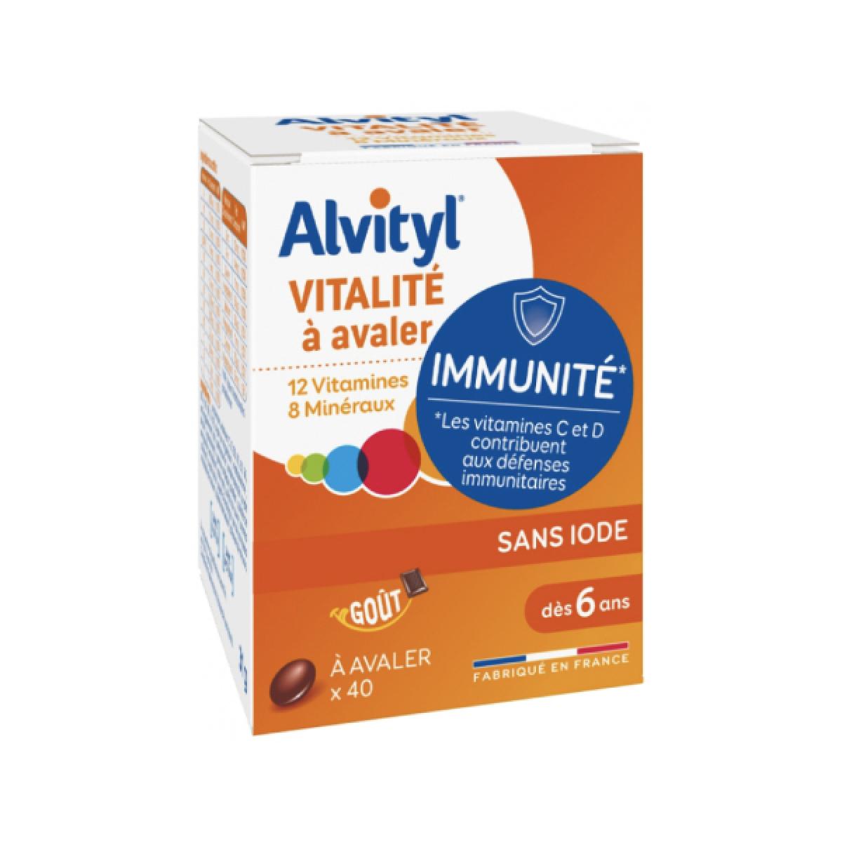 ALVITYL Vitalité 40 comprimés à avaler - Parapharmacie - Pharmarket