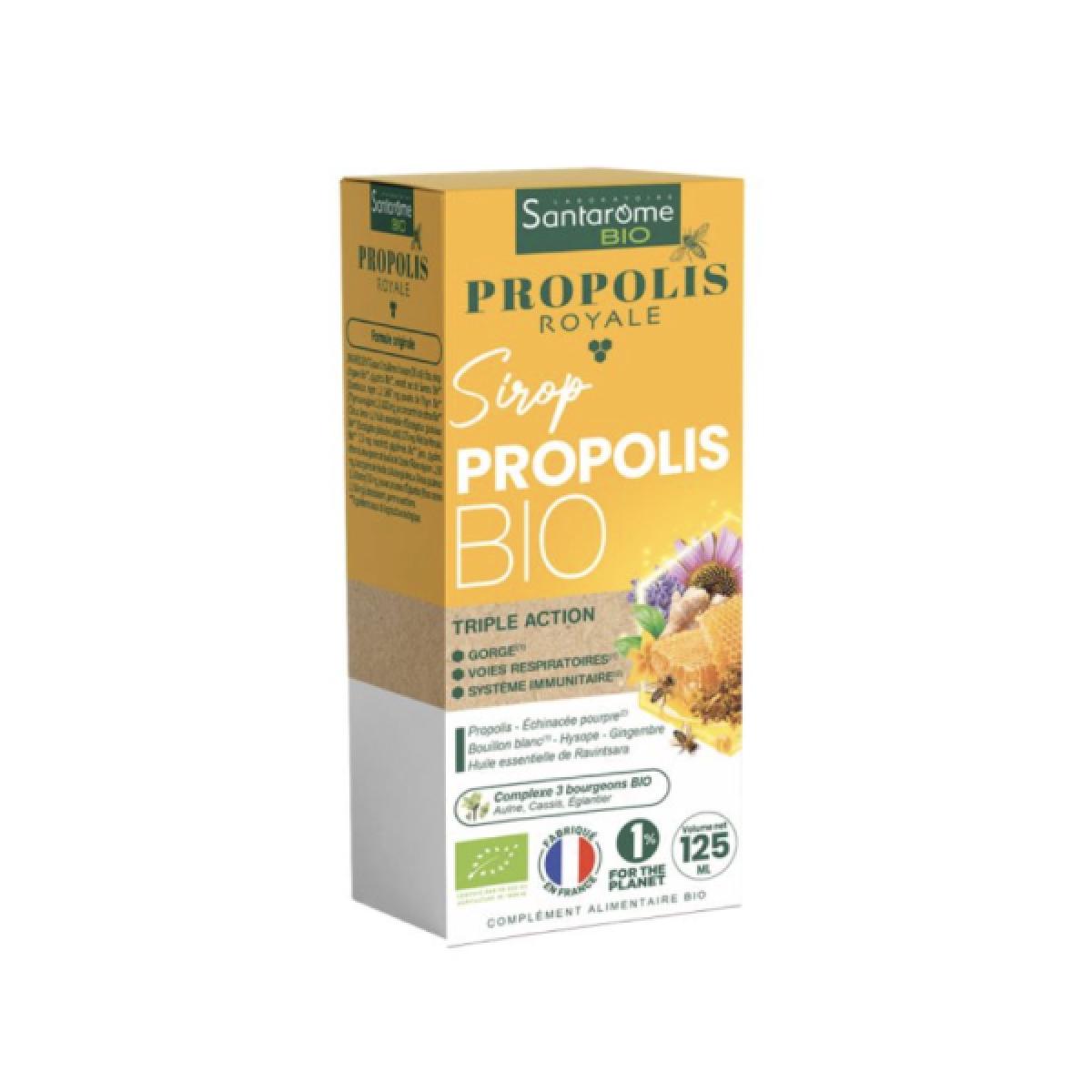 SANTAROME Propolis royale sirop propolis triple action bio 125ml ...