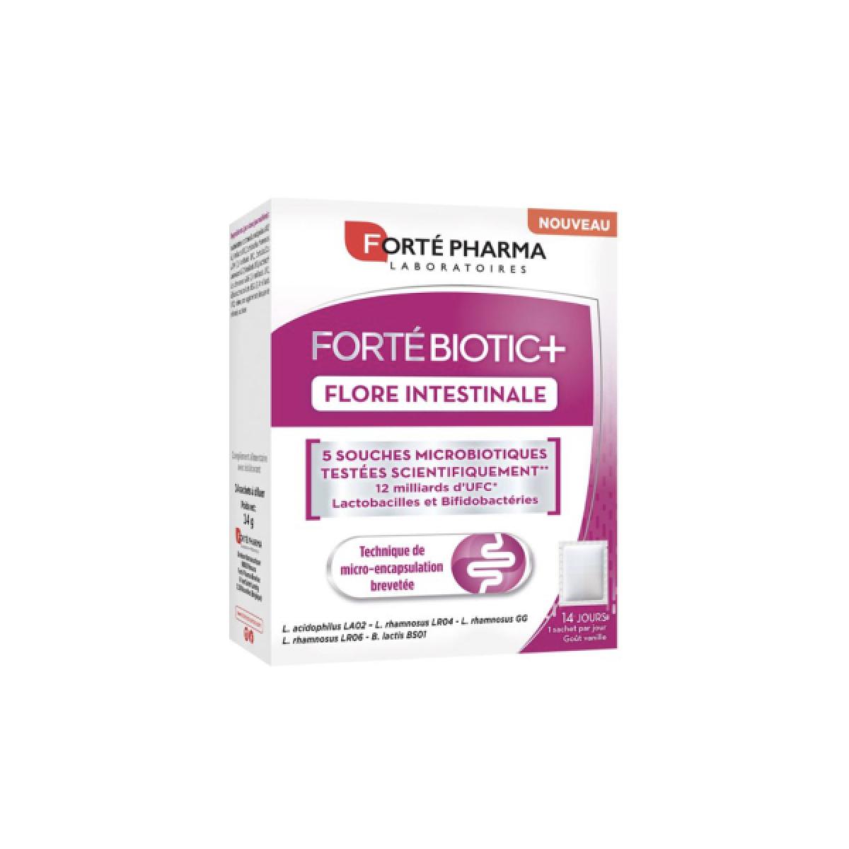 FORTÉ PHARMA Forté Biotic+ flore intestinale 14 sachets - Parapharmacie ...