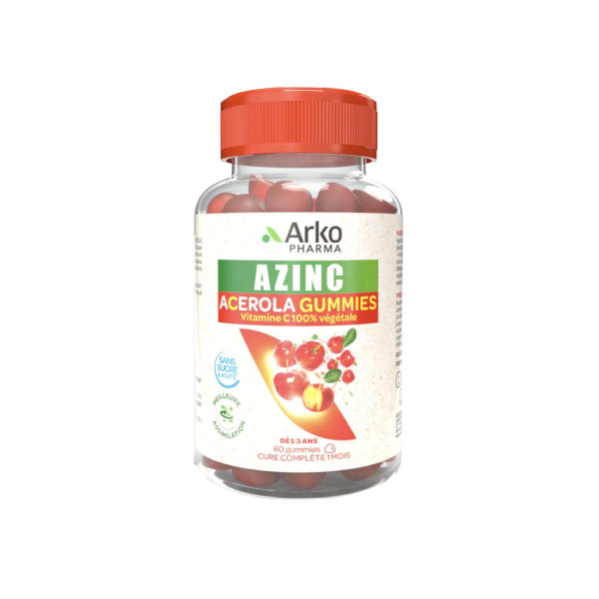 ARKOPHARMA Azinc acérola 60 gummies - Parapharmacie - Pharmarket
